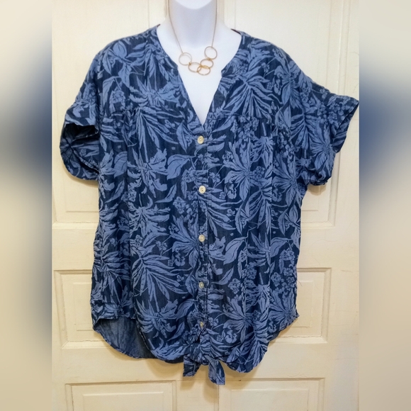Ruby Rd. | Tops | Bundle Only Ruby Road Blue Jean Floral Buttonup Shirt ...